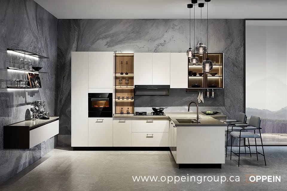 Luxury Frameless Flat Panel Kitchen Cabinet - SONG FOR YOU - OPPEIN Canada